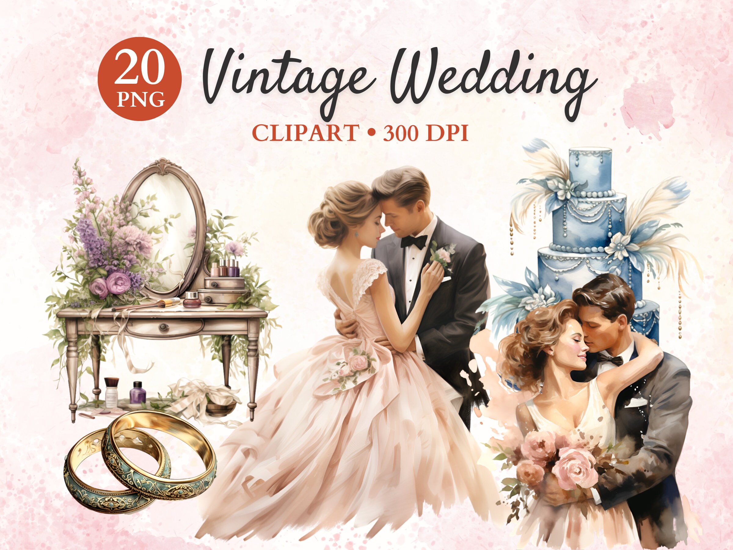 Vintage Bride Clipart