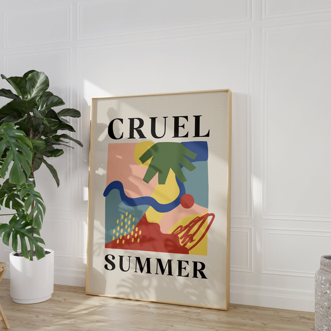 Cruel Summer Taylor Art Print Colorful Abstract Lyrics Poster Music ...