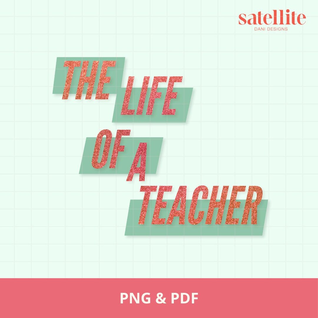 Life of A Teacher PNG: Glitter Showgirl Album Logo (PDF Download) - Etsy UK