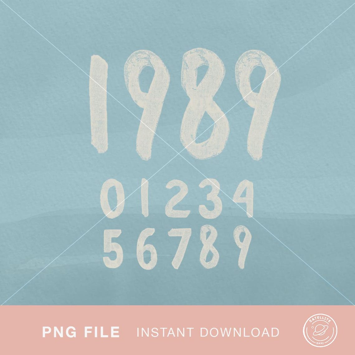 1989 Font Numbers PNG Merch Printing Logo Customize Handwriting Version ...