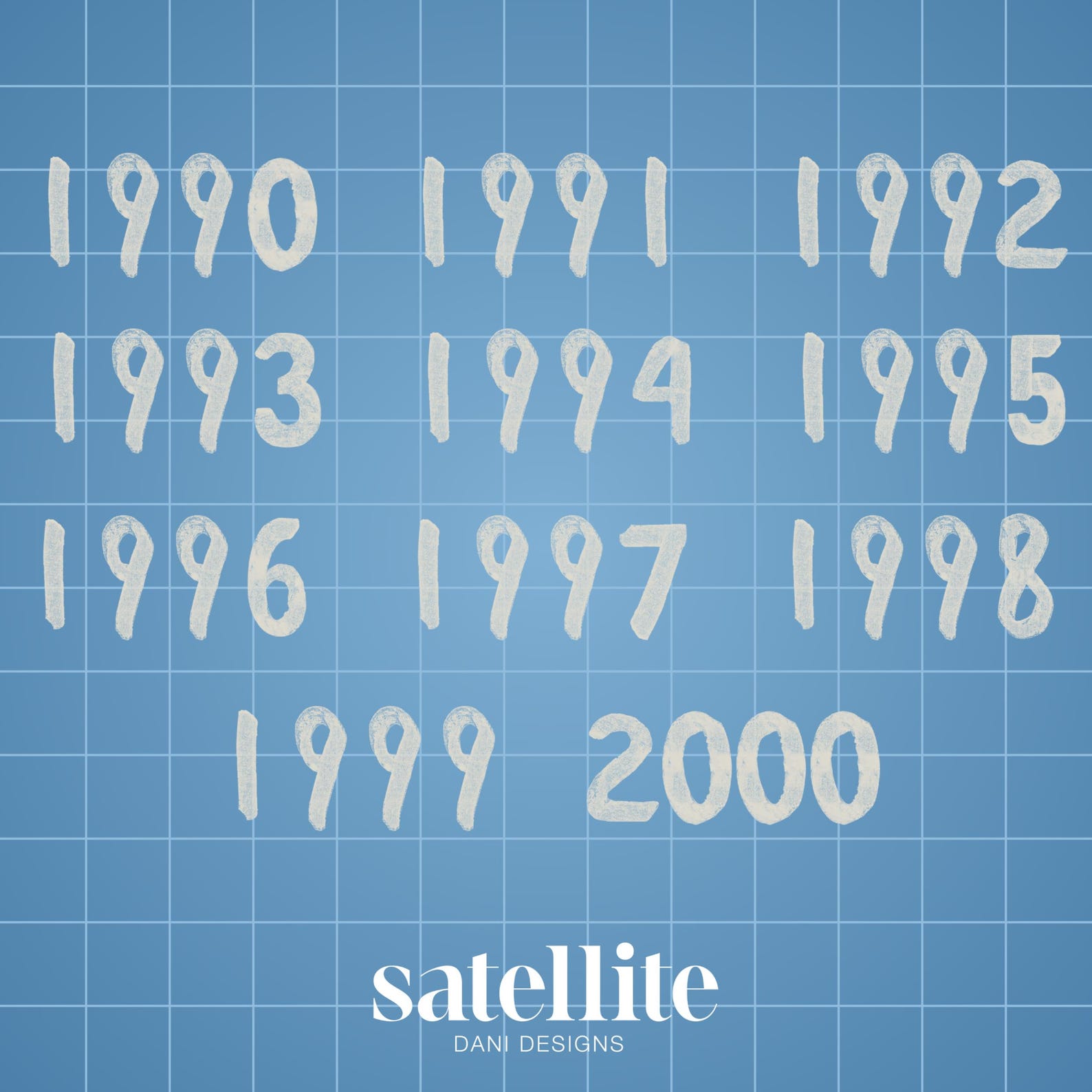 1989 Font Numbers Version, 1990 to 2010 PNG Merch Printing Logo ...