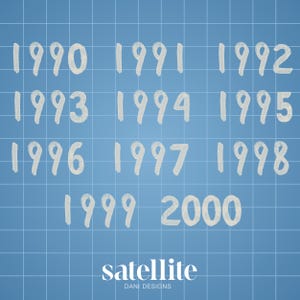 1989 Font Numbers Version, 1990 to 2010 PNG Merch Printing Logo ...