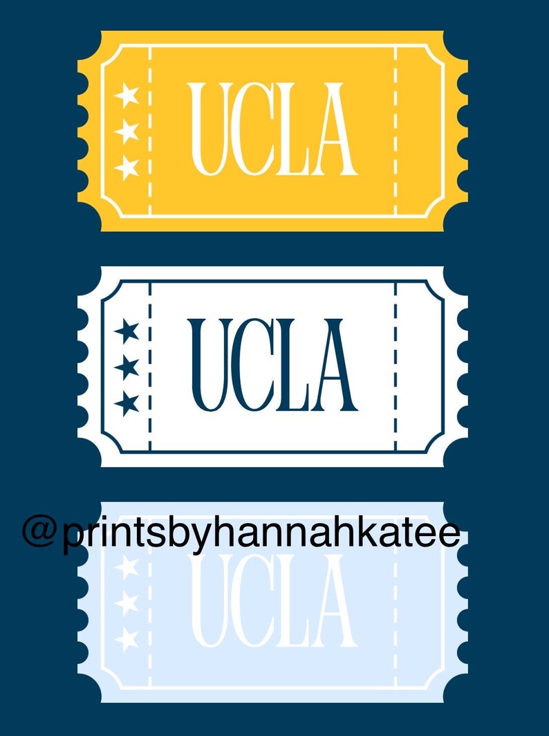UCLA Digital Prints - Set of 6 - Etsy
