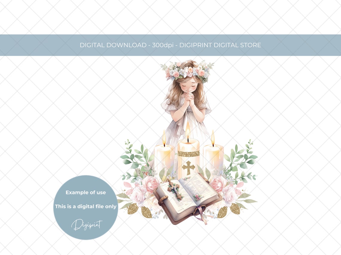 First Holy Communion PNG, Girl First Holy Communion Image, Holy ...