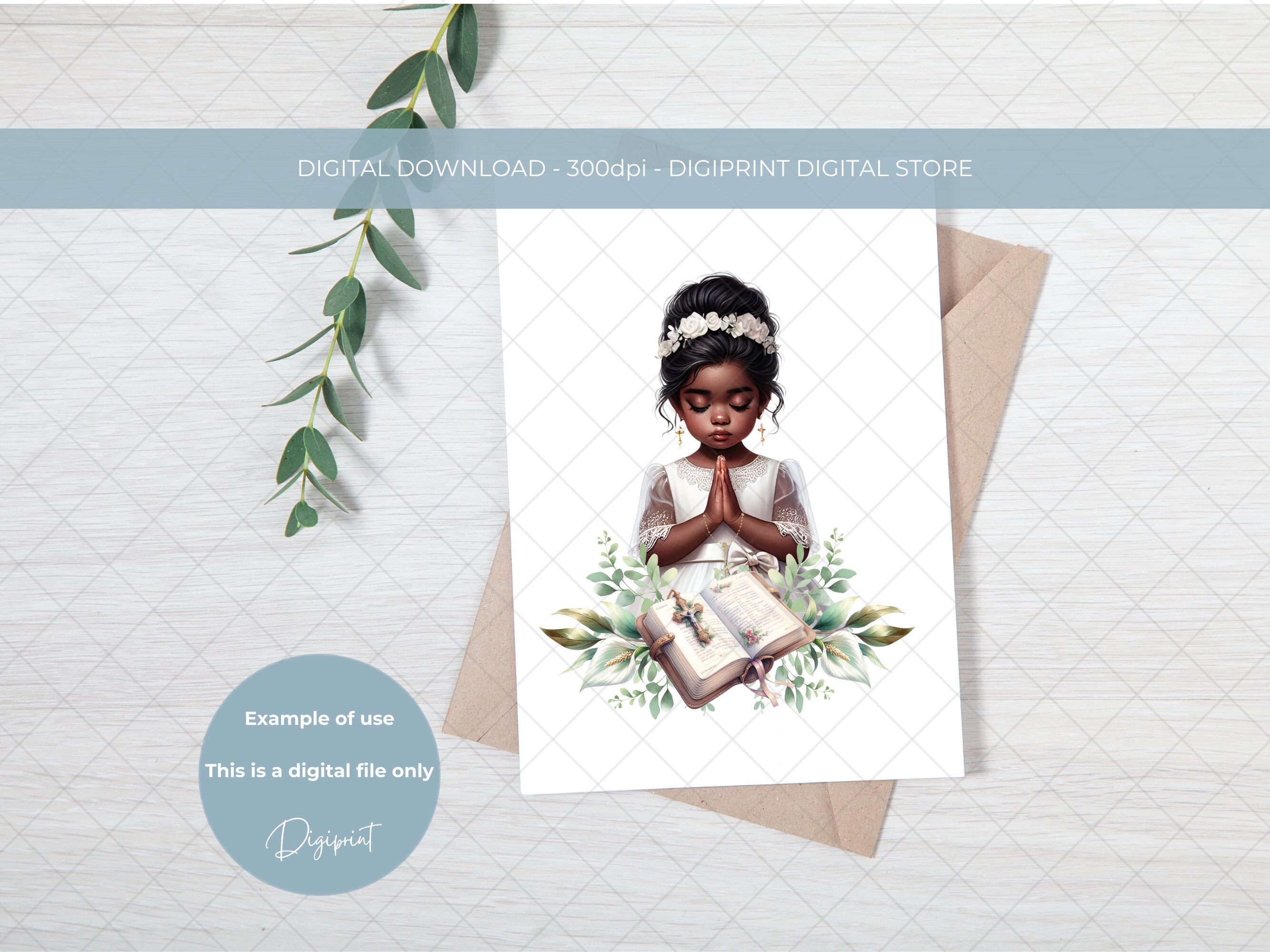 First Holy Communion PNG, Girl of Colour First Holy Communion Image ...