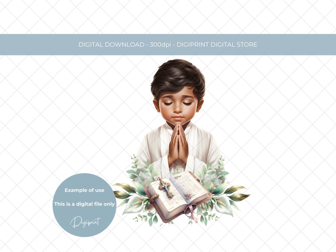 First Holy Communion PNG, Dark Skin Boys First Holy Communion Image ...