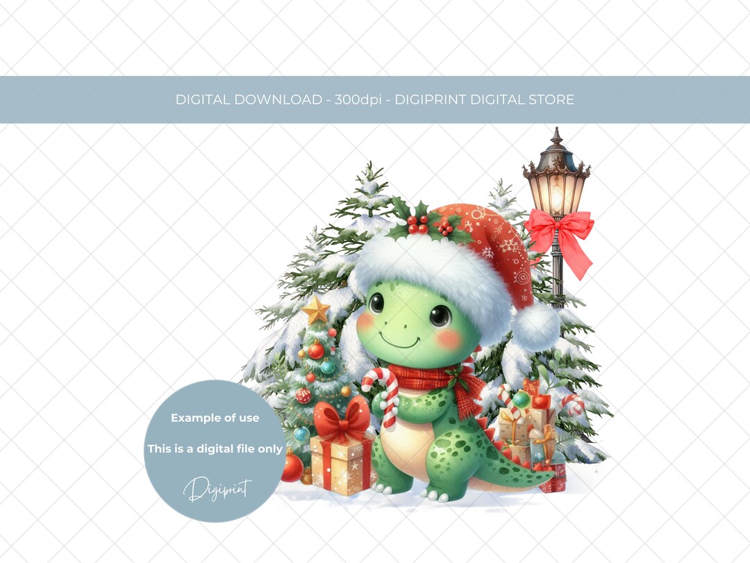 Cute Christmas Dinosaur Design, Kid Christmas Dinosaur PNG Christmas ...