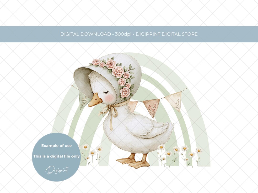 Pastel Silly Goose Digital Transparent PNG Clipart, Silly Goose Child ...