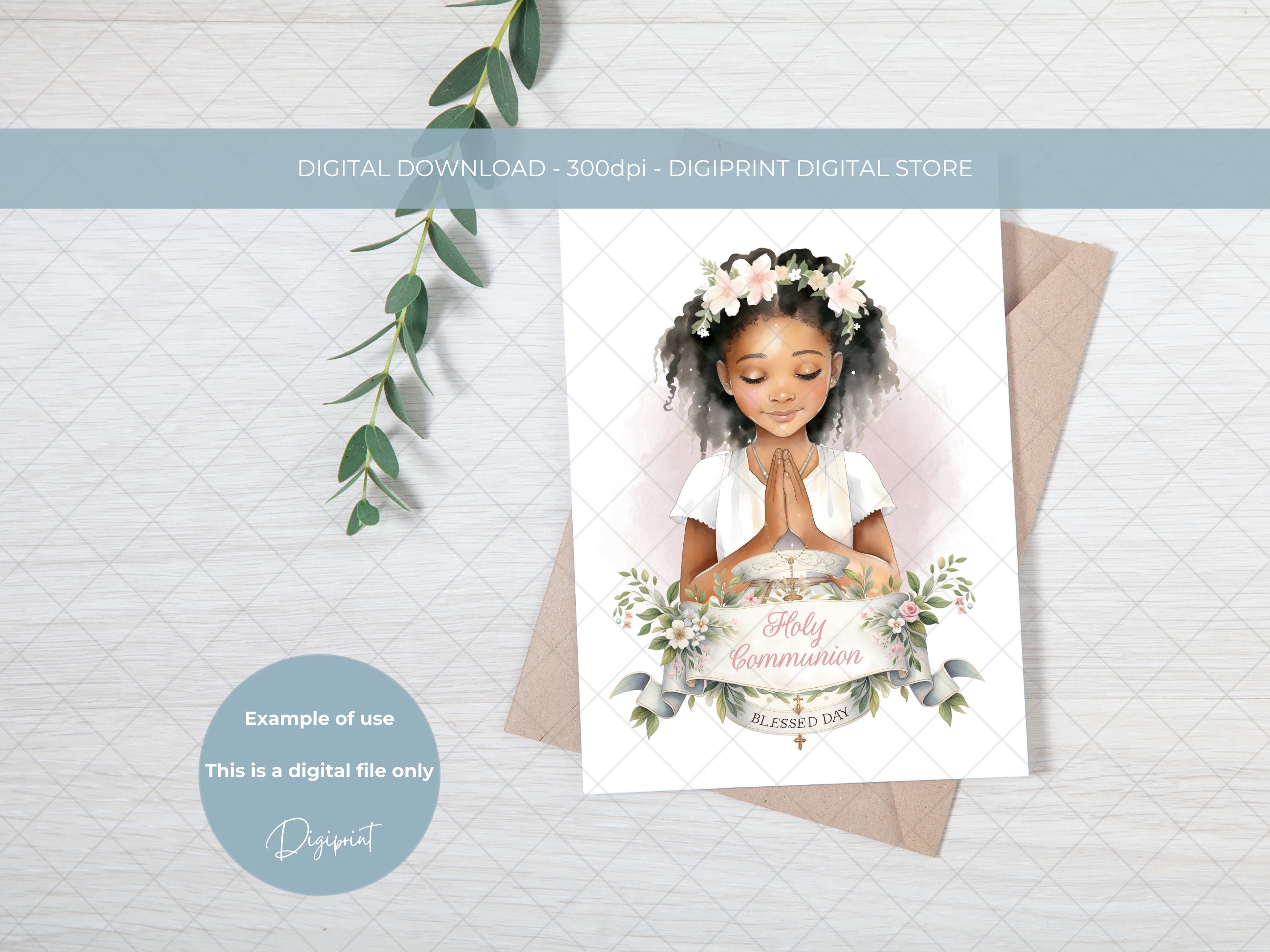 First Holy Communion PNG, Girl of Colour First Holy Communion Image ...