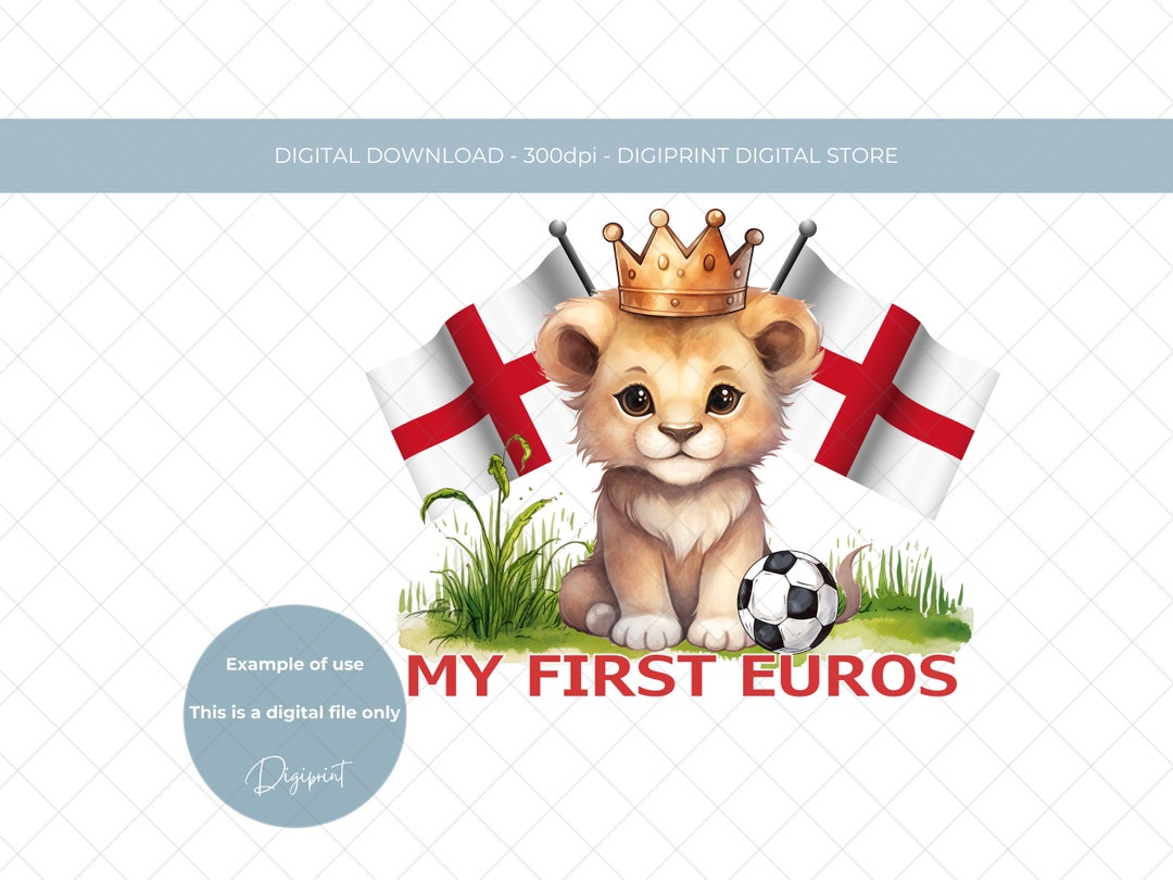 My First Euros England Football Party Digital Clipart Graphic for ...