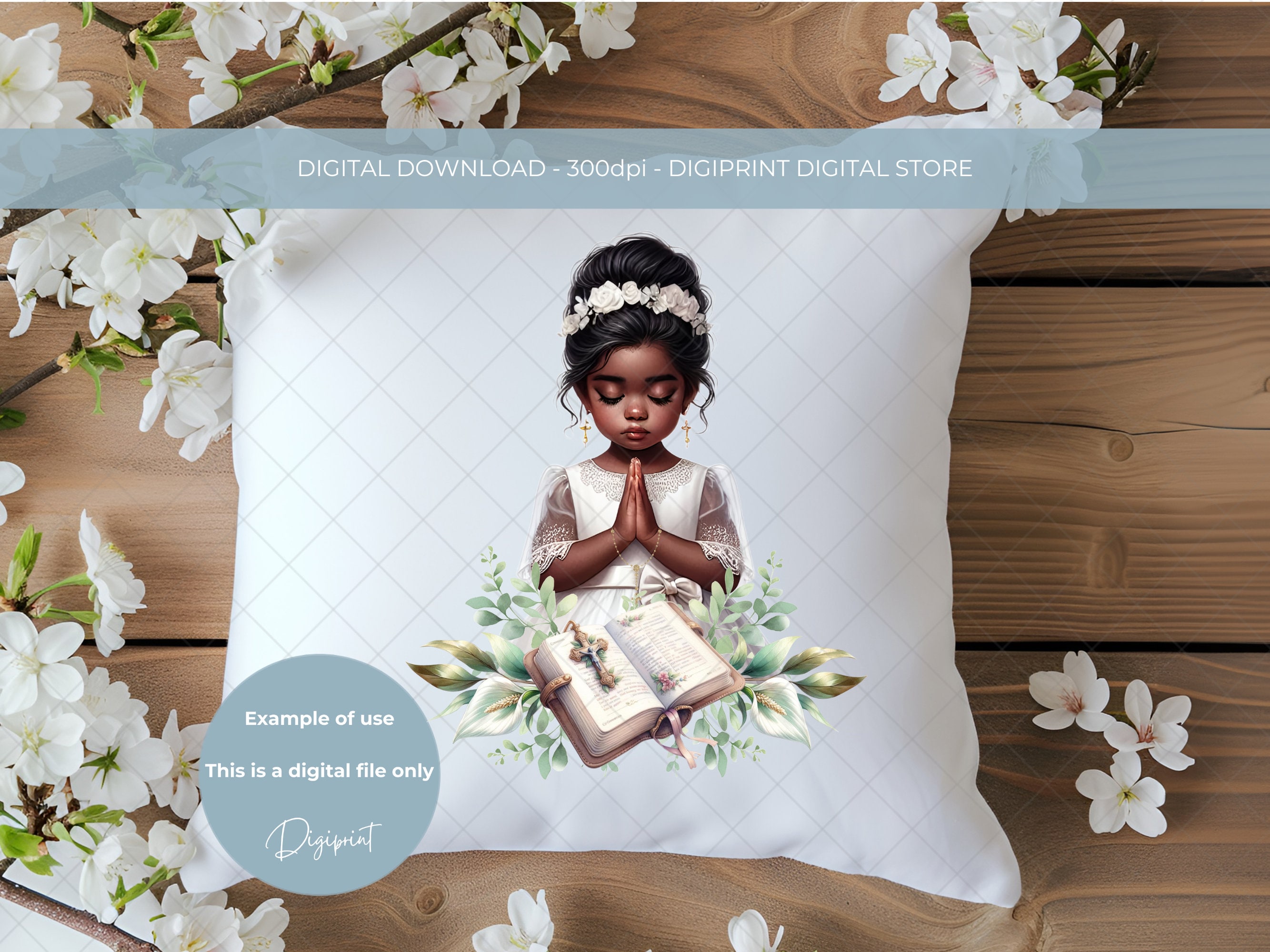 First Holy Communion PNG, Girl of Colour First Holy Communion Image ...