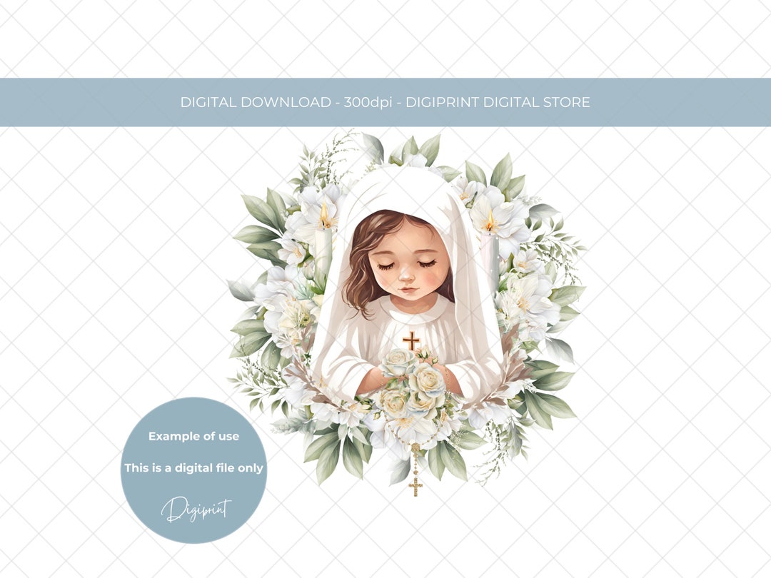 First Holy Communion PNG, Girl First Holy Communion Image, Holy ...