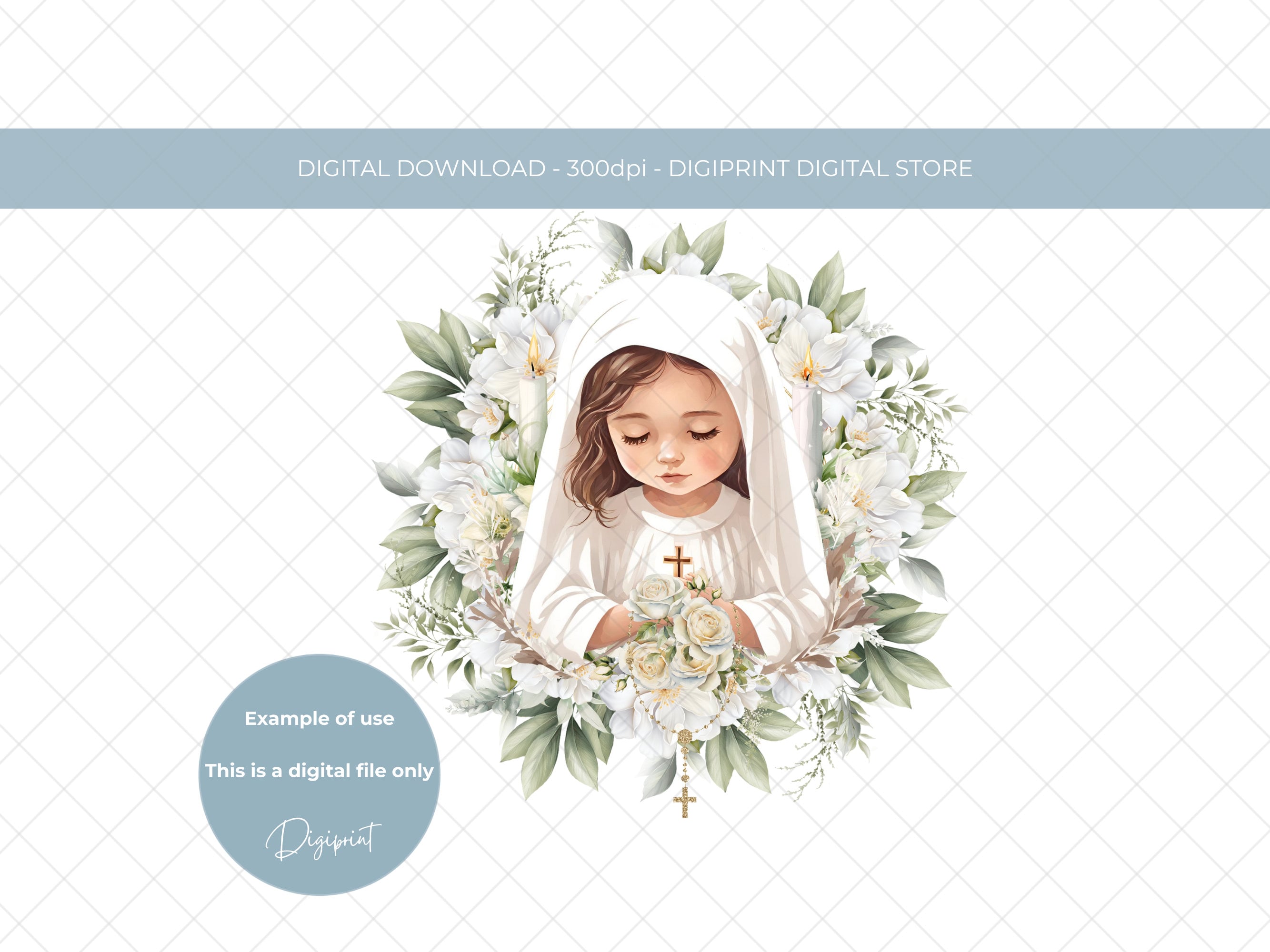 First Holy Communion PNG, Girl First Holy Communion Image, Holy ...