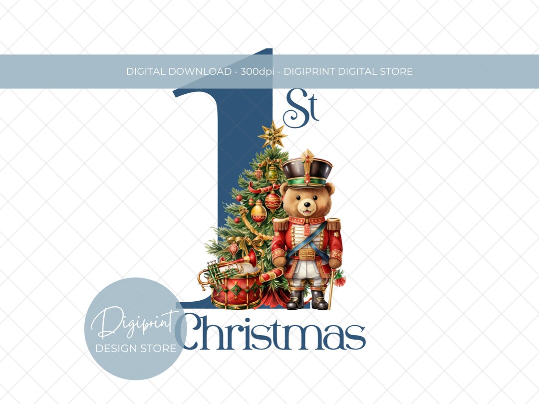1st Christmas PNG, Child's First Christmas, Christmas Bear PNG ...