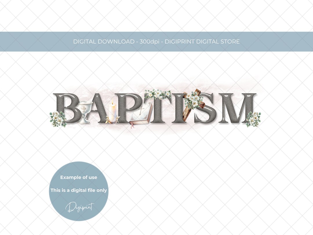 Baptism Clipart PNG, Baptism Sublimation Digital Download, Baptism ...