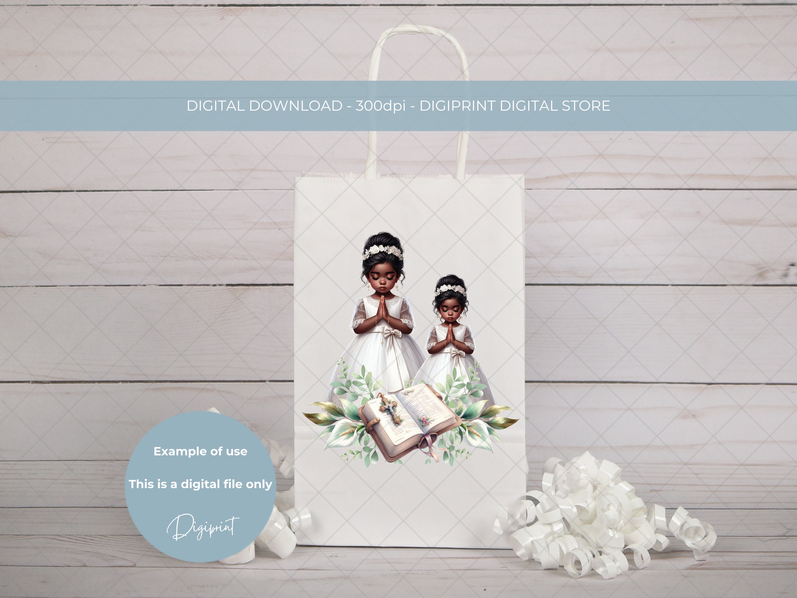 First Holy Communion PNG, Girls of Colour First Holy Communion Image ...