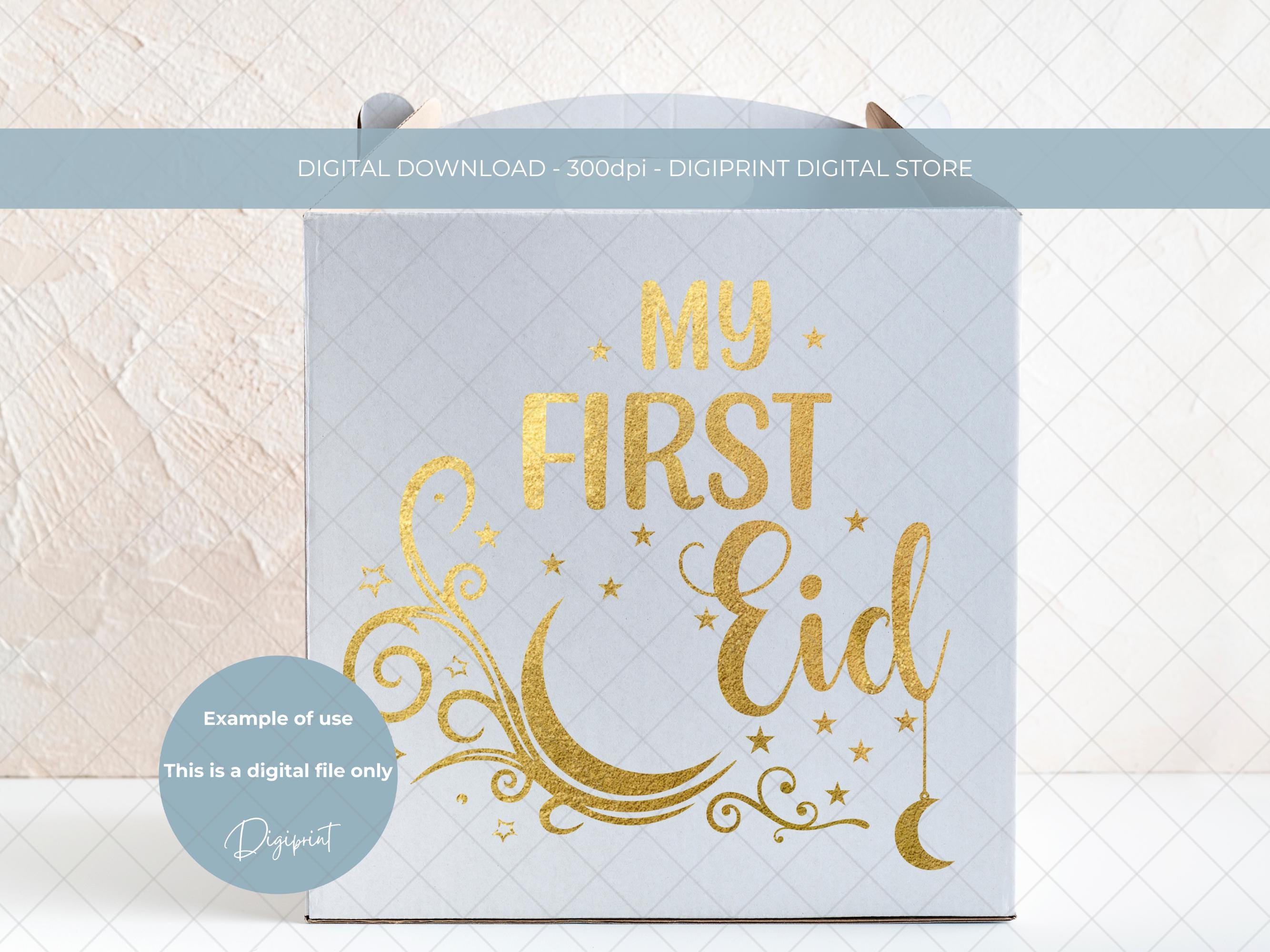My First Eid PNG for Baby, Eid Mubarak Sublimation Instant Digital ...