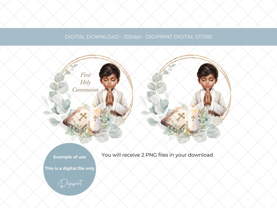 First Holy Communion PNG, Dark Skin Boys First Holy Communion Image ...