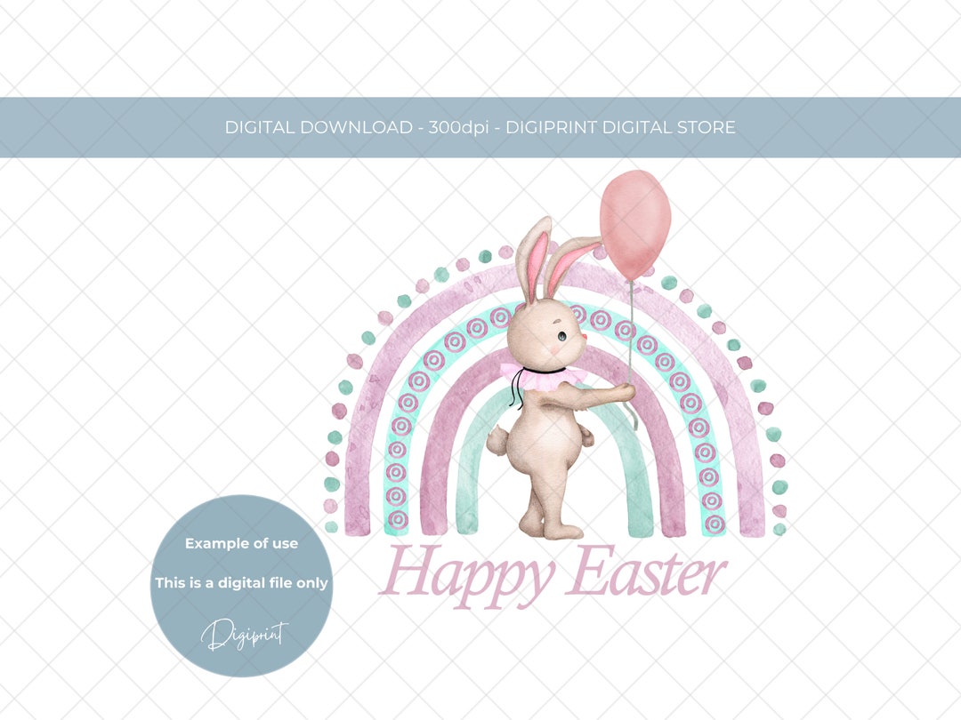 Baby Girl Easter Bunny Sublimation Design, Easter Bunny PNG, Easter ...