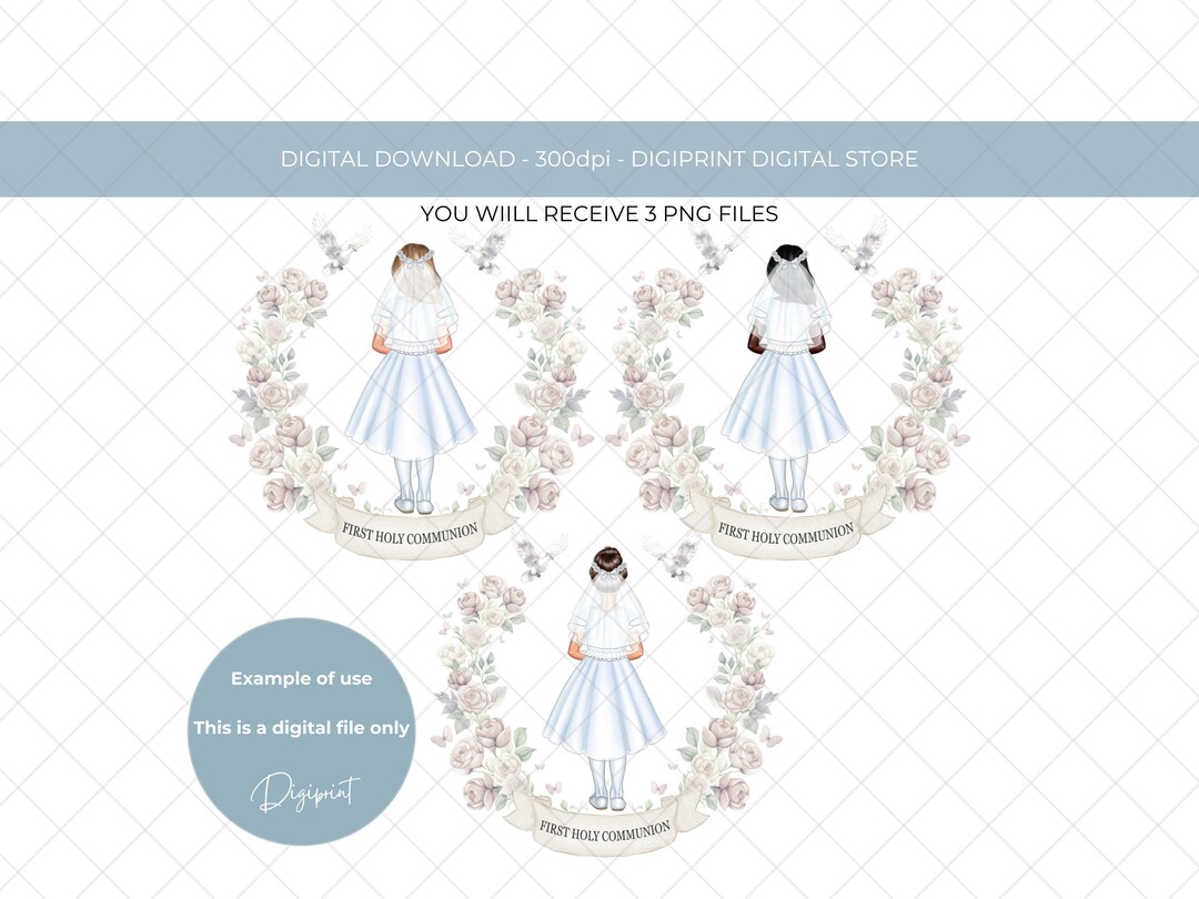 First Holy Communion PNG, Girls First Holy Communion Image, Holy ...