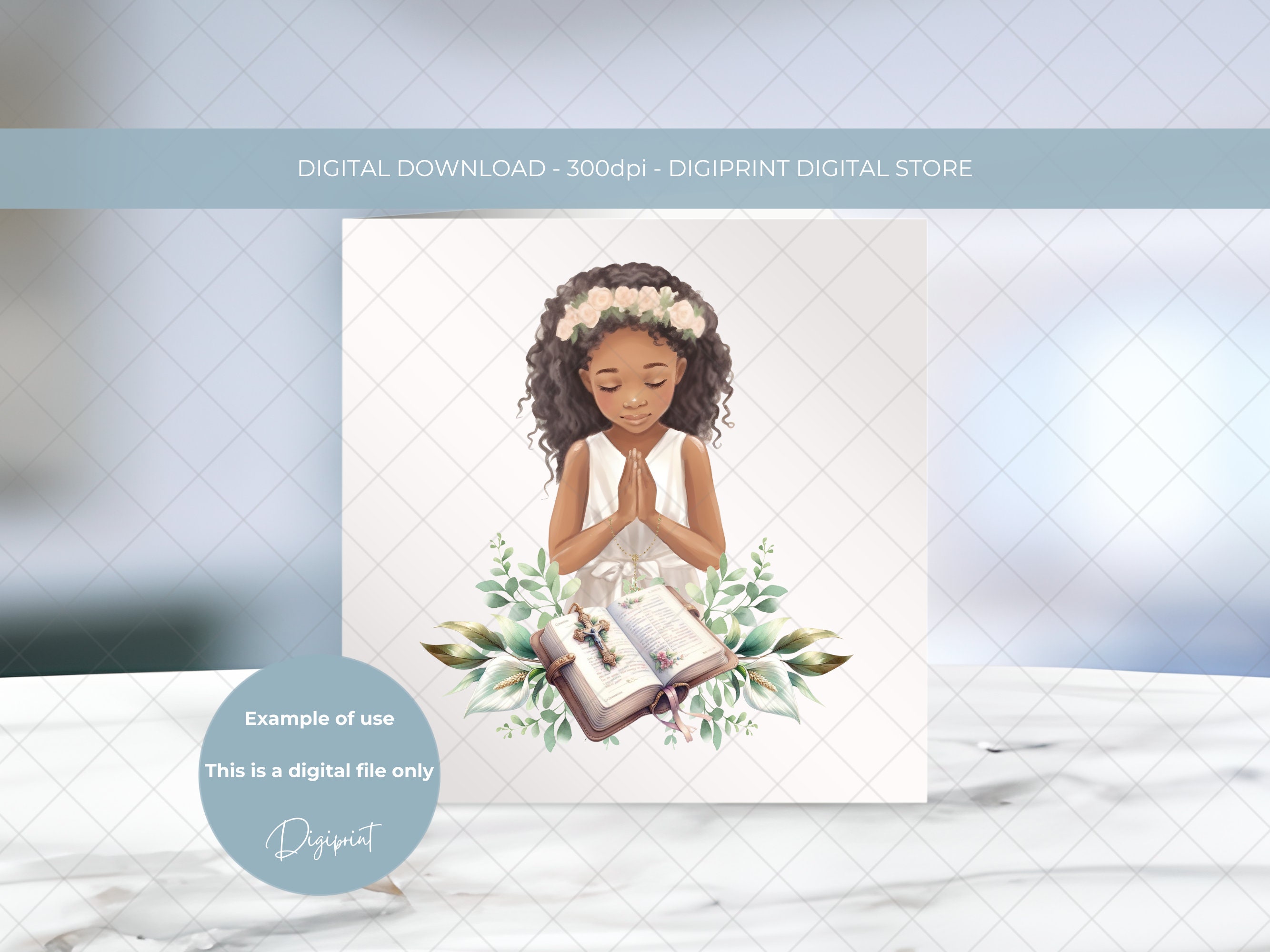 First Holy Communion PNG, Girl of Colour First Holy Communion Image ...