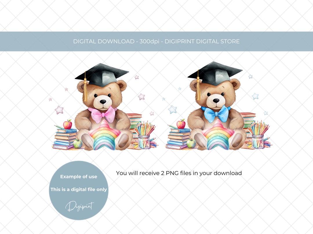 Thankyou Teacher Appreciation Sublimation PNG, Graduation Teddy Bear ...