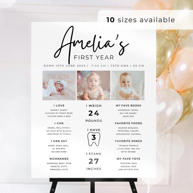 1st Birthday Board - Etsy