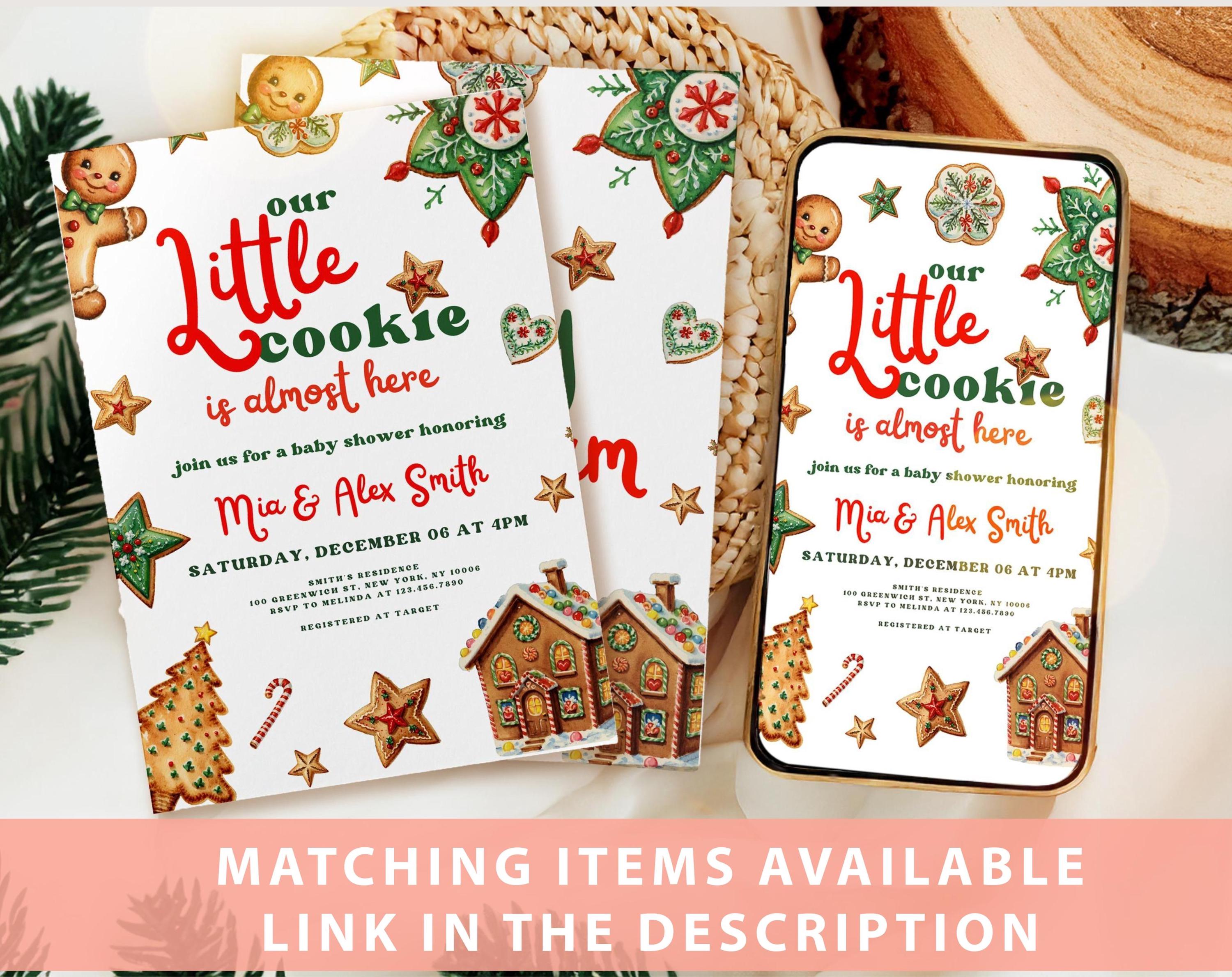 Gingerbread Baby Shower QR Code Sign: Editable Tags (digital Download ...