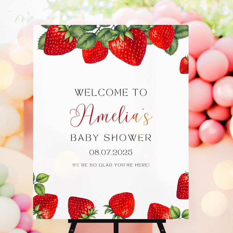 Strawberry Sign - Etsy