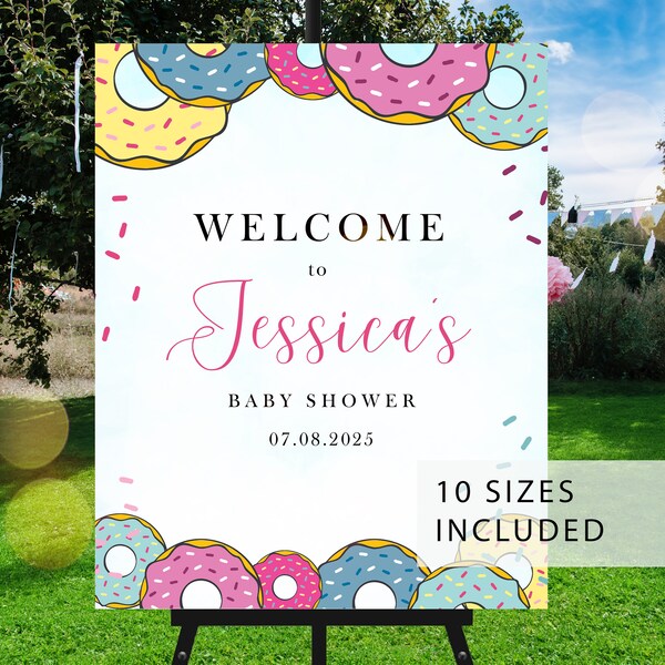 Donuts and Diapers Welcome Sign - Etsy