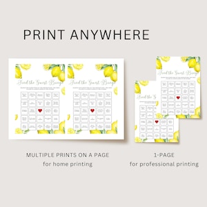 Editable Lemon Baby Shower Games Bundle, Summer Baby Shower Games Set ...