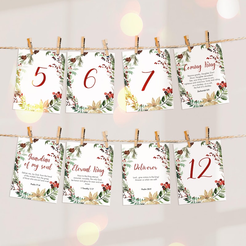 Advent Calendar Quote Cards - Etsy