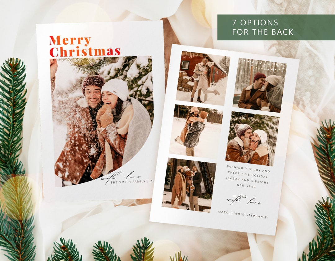 Merry Christmas Card, EDITABLE Christmas Cards, Editable Christmas ...