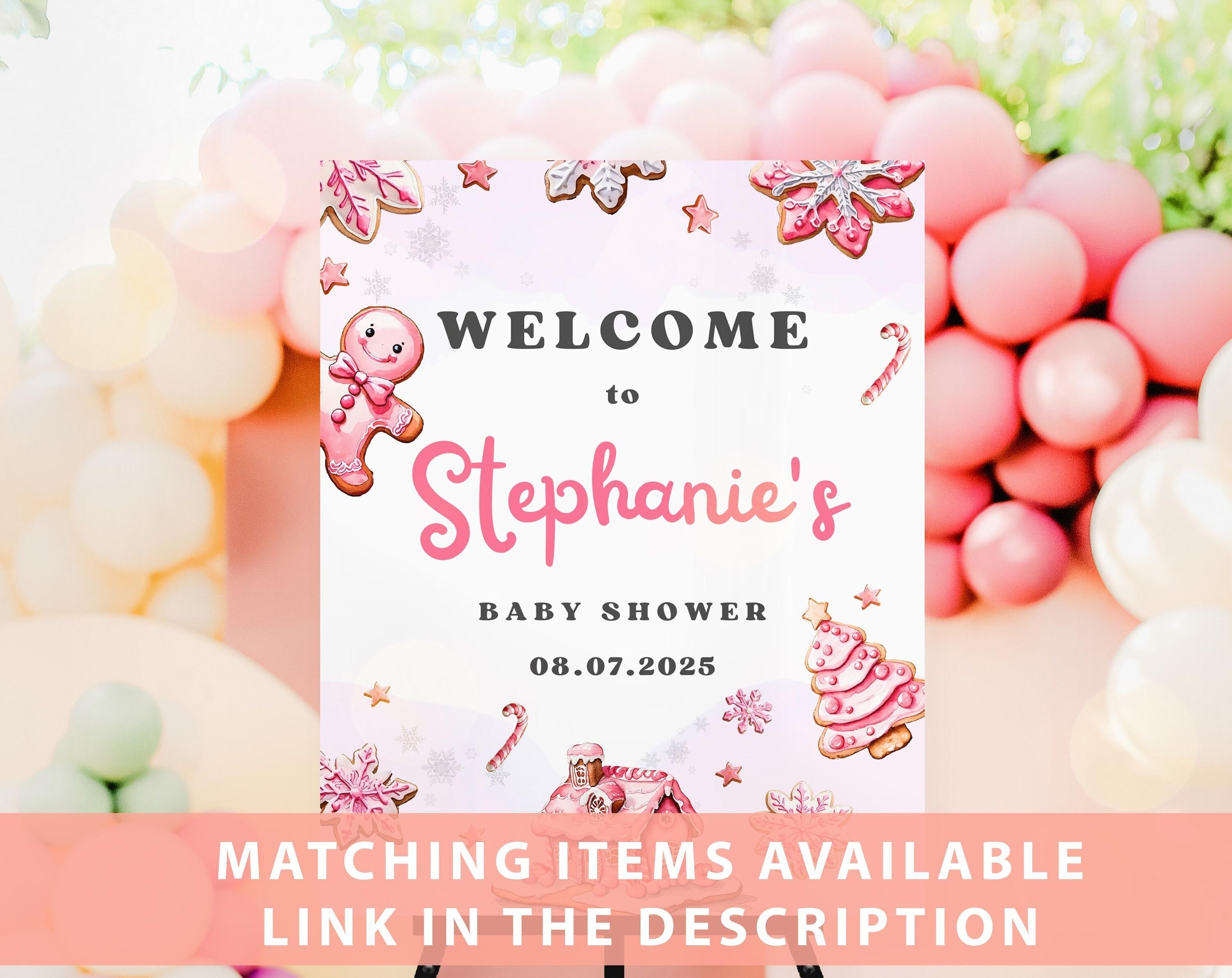 Editable Gingerbread Baby Shower Invitation Template Girl - Etsy