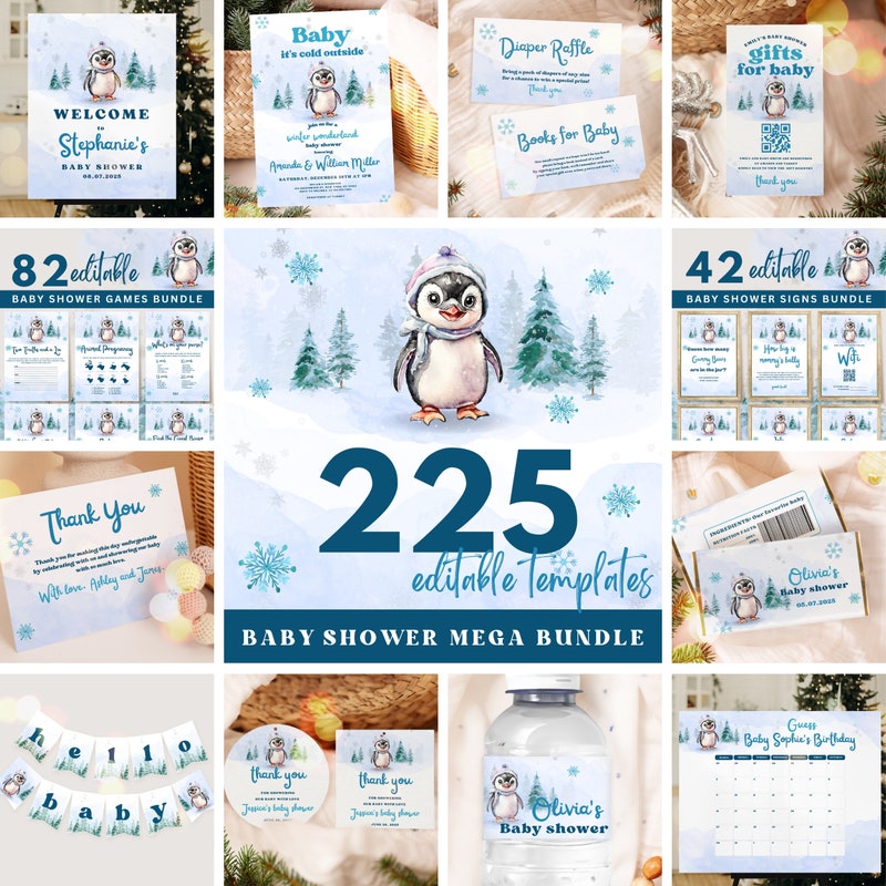 Penguin Baby Shower - Etsy