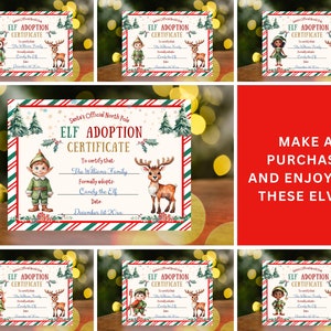 Editable Elf Adoption Certificate, Printable Elf Adoption, Elf Arrival ...