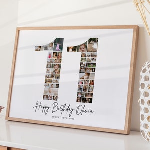 Editable 11th Birthday Photo Collage Poster (digital Download) - Etsy