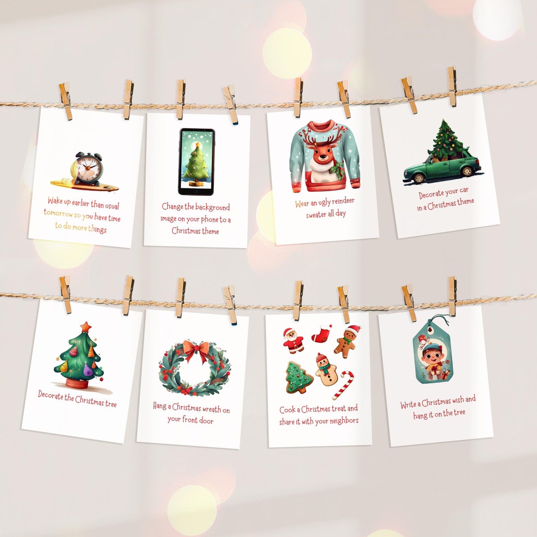 52 Christmas Advent Activity Cards Christmas Countdown - Etsy