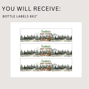 Editable One Happy Camper Baby Shower Bottle Label, One Happy Camper ...