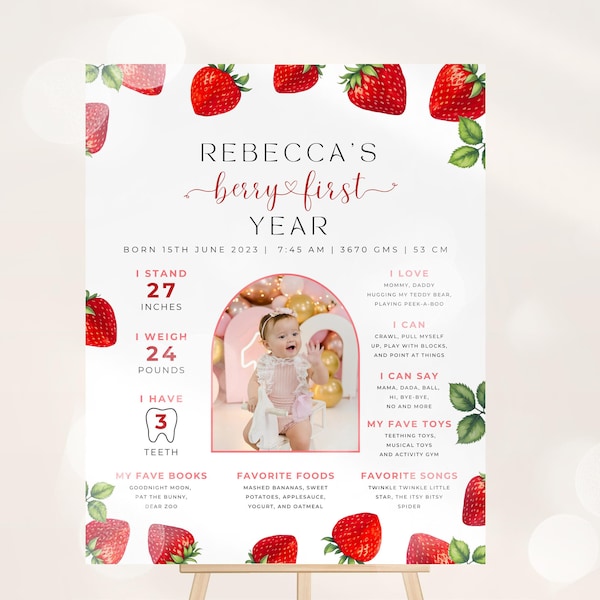 First Birthday Poster - Etsy
