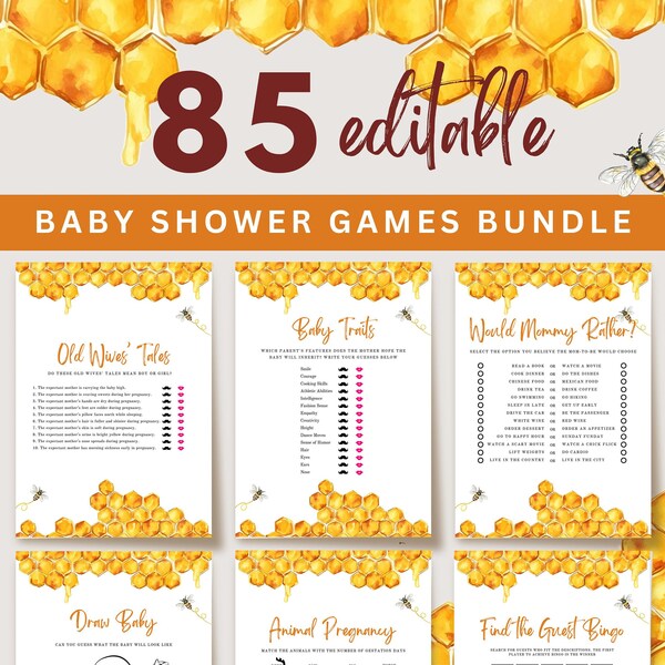 Bee Themed Baby Shower Games - Etsy