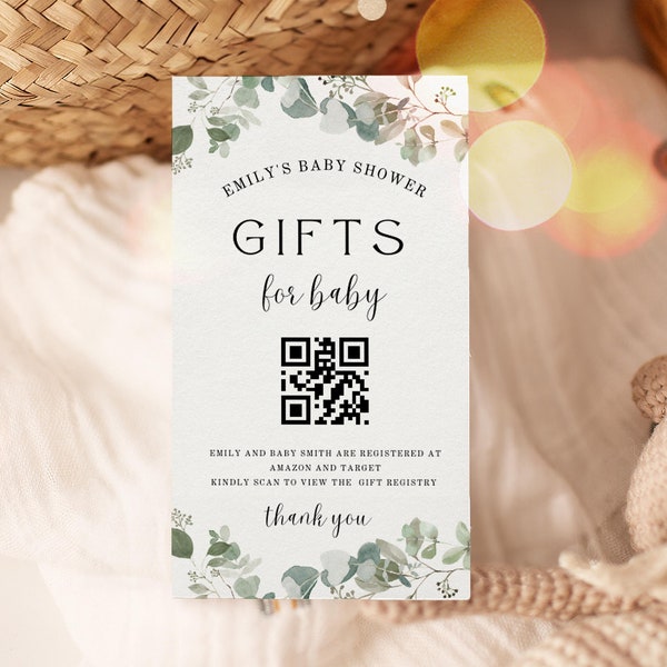 Qr Code Template Baby Shower - Etsy