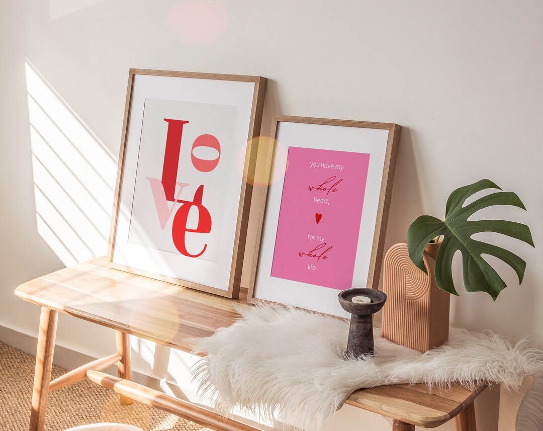 Modern Valentines Day Printable Wall Art Set, Valentines Day Gallery ...