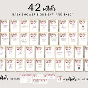 Valentines Baby Shower Games Bundle, Pink Hearts on a Branch Baby ...