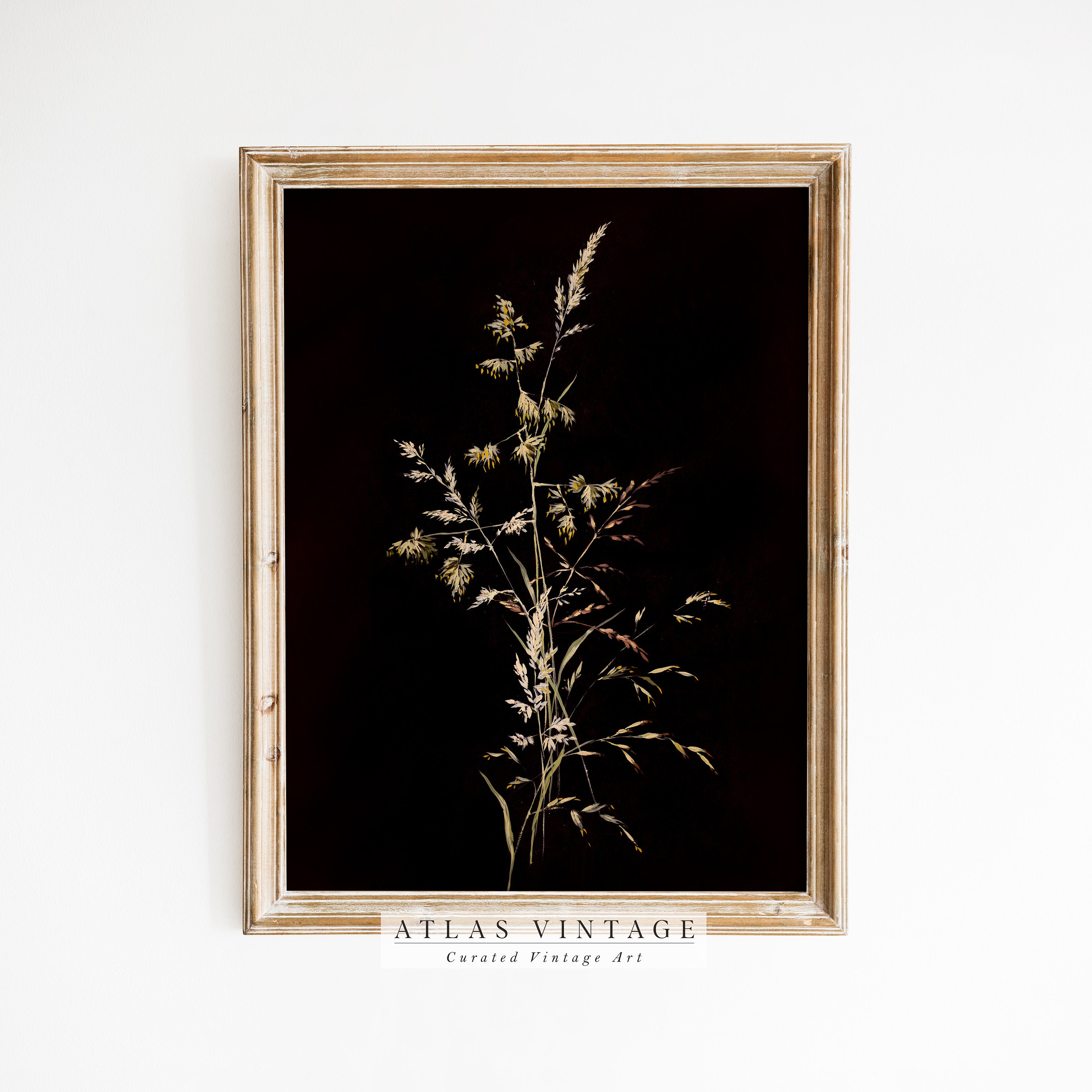 Dark Botanical Print Dark Academia Wall Decor Moody Floral Printable ...