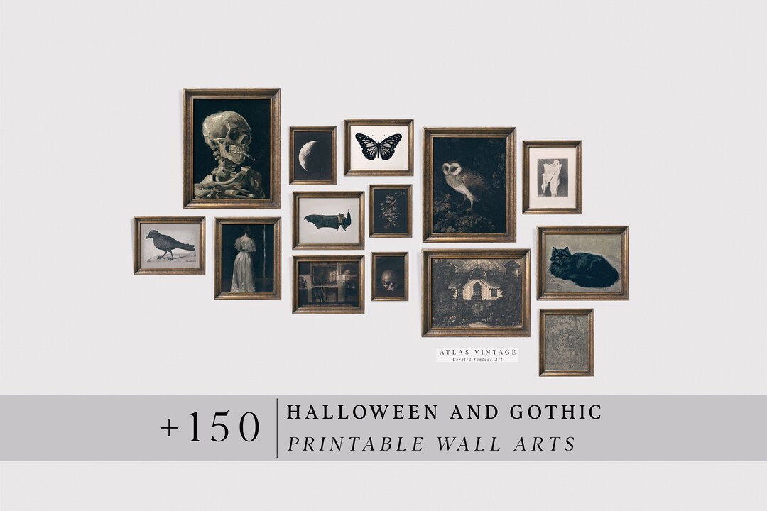Gothic Mega Bundle Set of 150 Prints | Vintage Halloween Prints | Dark ...