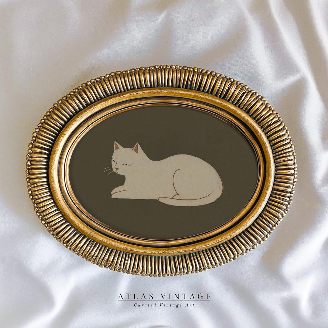 Minimalist Cat Print, Abstract Cat Painting Printable Wall Art, Modern ...