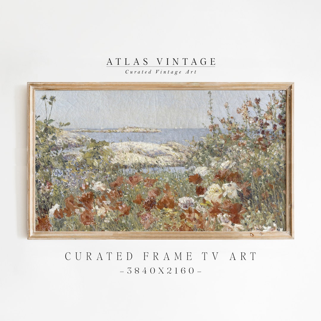 Vintage Spring Frame Tv Art, Wildflower Samsung Frame Tv, Poppy Field ...