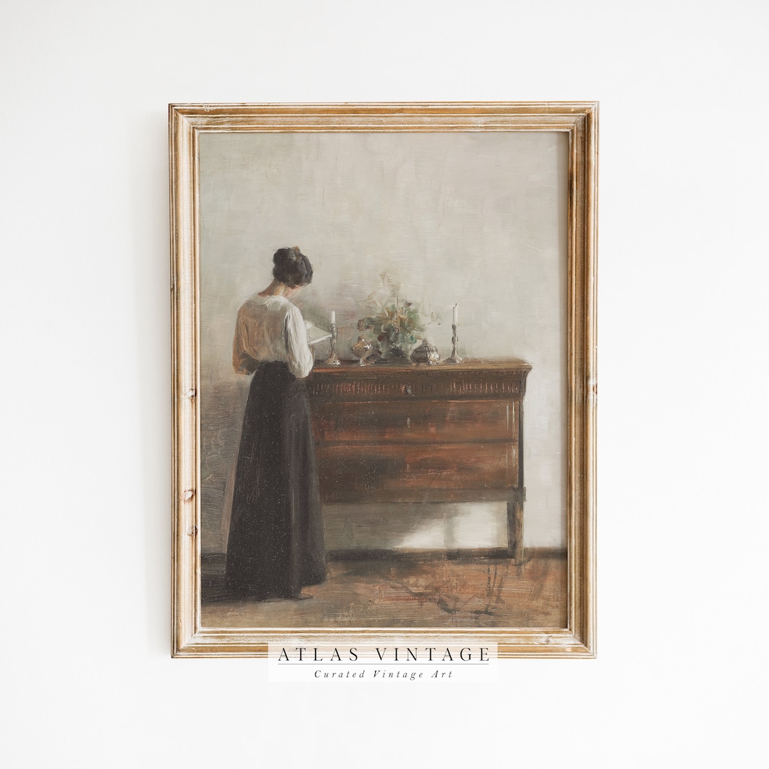 Vintage Woman Portrait Painting | Antique Victorian Style (digital ...