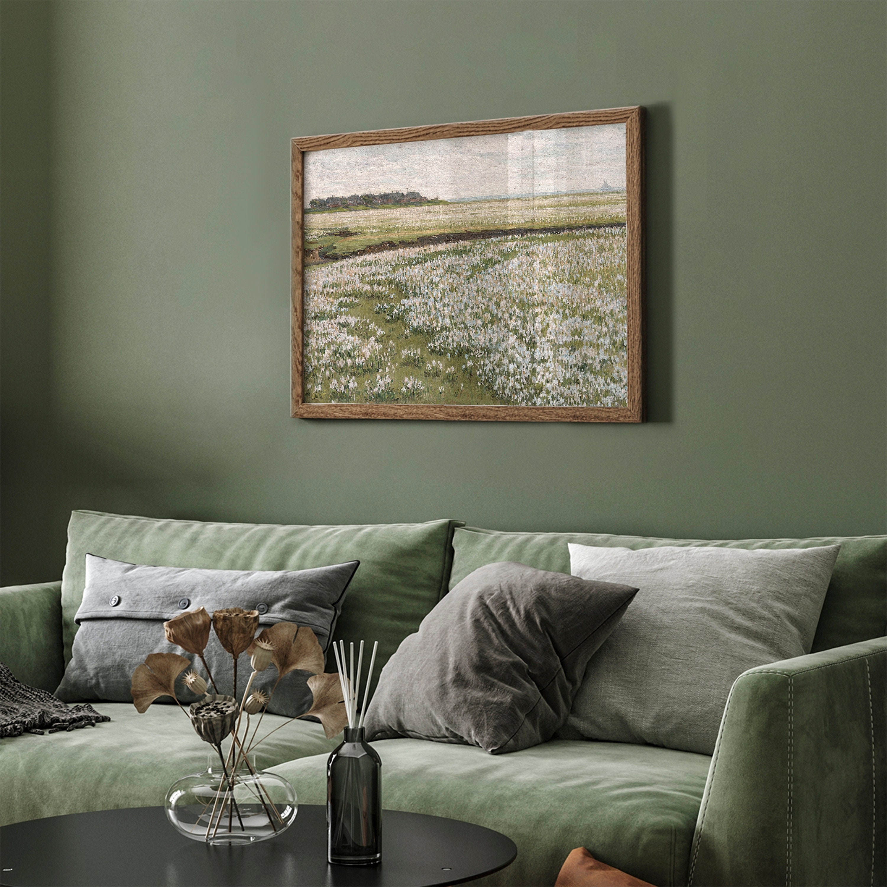 Vintage Spring Meadow Frame TV Art, Wildflower Field Landscape Samsung ...